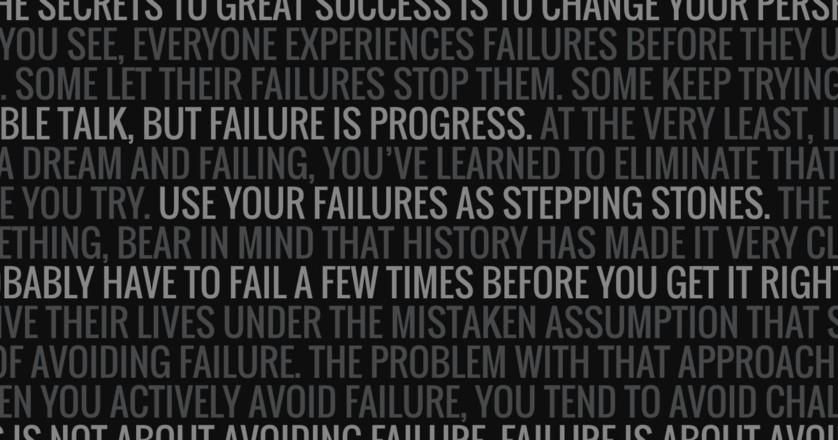 Fail Fast. Fail Often. Fail Forward. - KW Outfront Magazine Fail Fast. Fail Often. Fail Forward. - KW Outfront Magazine